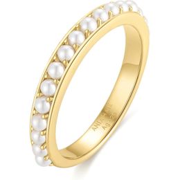 Ania Haie Ring Damen Gr&ouml;&szlig;e 58 gold / perlwei&szlig;
