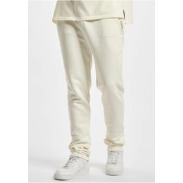 DEF Herren Stoffhose "DEF Herren DEF Left Leg Print Jogger"sanftes wei&szlig;, Gr. XL, 80% Baumwolle, 20% Polyester, Hosen