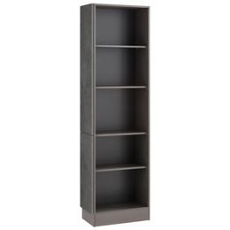 Anbauregal KOCHSTATION, B:30cm H:200cm T:60cm, grau, Regale, "KS-Tulsa", 30 cm breit, 200 cm hoch, mit 5 F&auml;chern, MDF Front