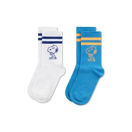Codello 2 Paar PEANUTS Socken Damen Gr&ouml;&szlig;e 36/41 blau