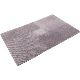 Badematte HOMIE LIVING, H:30mm, grau, Polyester, Badematten, "San Piero", Badteppich, kuschelig weich, uni, waschbar, Badezimmerteppich