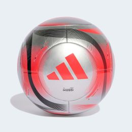 Fu&szlig;ball "MESSI CLUB", 5, 0,4 g, silber, adidas Performance, Thermoplastisches Polyurethan (TPU), B:22,3cm H:17,3cm T:22cm, B&auml;lle
