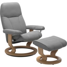 Relaxsessel stressless, B:72cm H:94cm T:70cm, grau, Leder BATICK: BATICK ist ein leicht korrigiertes, durchgef&auml;rbtes und genarbtes M&ouml;belleder, bei