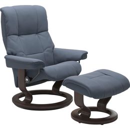 Fu&szlig;hocker stressless, B:55cm H:38cm T:39cm, blau, Leder BATICK: BATICK ist ein leicht korrigiertes, durchgef&auml;rbtes und genarbtes M&ouml;belleder, bei dem