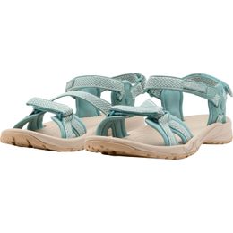 Jack Wolfskin Damen Outdoorsandale "LAKEWOOD RIDE SANDAL W", Gr. 42, gr&uuml;n, Synthetik, Textil, Schuhe, mit Klettverschluss