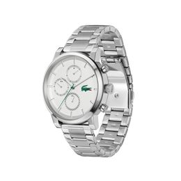 Lacoste Herren Multifunktionsuhr "Replay", silber, Armbanduhren, Quarzuhr, Armbanduhr, Herrenuhr, Edelstahlarmband, analog