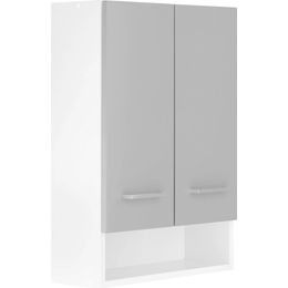 H&auml;ngeschrank Welltime, B:50cm H:71cm T:20cm, grau, MDF, Badezimmer, Schr&auml;nke, "Ribera"