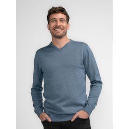 Herren V-Ausschnitt-Pullover "Men Knitwear V-Neck Basic", grau, Gr. S, PETROL INDUSTRIES, Strick, Obermaterial: 50% Baumwolle, 50% Polyacryl, Pullover