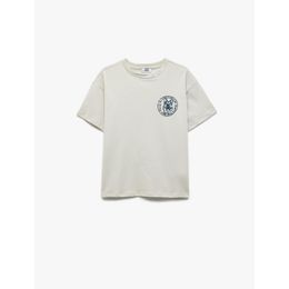 KOTON T-Shirt Jungen Gr&ouml;&szlig;e 146/152 cyanblau / grau / schwarz