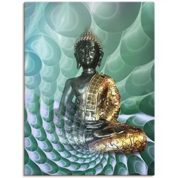 Wandbild Artland, B:60cm H:80cm, bunt, Wohnzimmer, Bilder, "Buddhas Traumwelt CB", als Alubild, Leinwandbild, Poster in verschied. Gr&ouml;&szlig;en