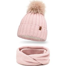 Vivisence Beanie '70100 Set' female Pink size Onesize