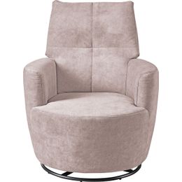 Relaxsessel, B:80cm H:96cm T:88cm, rosa, SET ONE BY Musterring, Samtstoff FZR (100% Polyester), Wohnzimmer, Sessel, "SO 1450", mit Dreh- und
