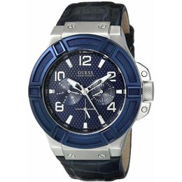 Guess Uhr Herren Gr&ouml;&szlig;e One Size dunkelblau / silber