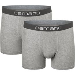 Camano Damen Boxershorts "comfort", Gr. S, grau, Obermaterial: 95% Baumwolle, 5% Elasthan, unifarben, Unterhosen, mit elastischem Logobund
