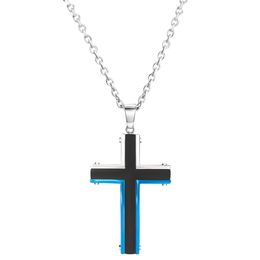 Firetti Kette Herren Gr&ouml;&szlig;e One Size blau / schwarz / silber