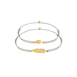 Elli Armband Feder, Mutter und Kind Damen Gr&ouml;&szlig;e One Size gold / grau