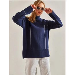 Bianco Lucci Pullover Damen Gr&ouml;&szlig;e S/L dunkelblau / wei&szlig;