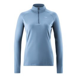 Gonso Damen Radtrikot "Essential Jersey Longsleeve W", blau, Gr. 34, 86% Polyester; 14% Elastan, Trikots, Damen Fahrradtrikot langarm, Midlayer Trikot