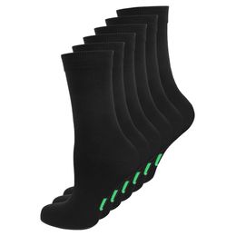Normani Socken Damen Gr&ouml;&szlig;e 35/38 neongr&uuml;n / schwarz