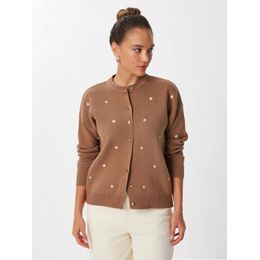 Happiness İstanbul Strickjacke Damen Gr&ouml;&szlig;e XS/XL beige / brokat