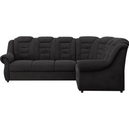 Ecksofa Home Affaire, B:266cm H:102cm T:216cm, grau, 100% Polyester, Wohnzimmer, Sofas, "Boston L-Form", mit hoher R&uuml;ckenlehne, wahlweise mit