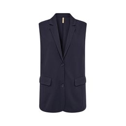 soyaconcept Damen Kurzweste "Soya Concept Vest SC-SIHAM 87"6910 navy, Gr. S, Obermaterial: 95% Polyester, 5% Elasthan, Westen