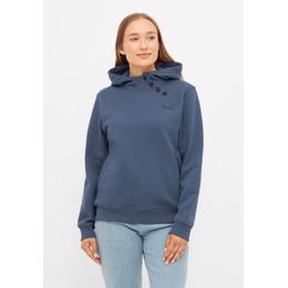 Bench. Damen Kapuzensweatshirt "643155", blau, Gr. 36, unifarben, Sweatware, Obermaterial: 70% Polyester, 30% Baumwolle, Sweatshirts