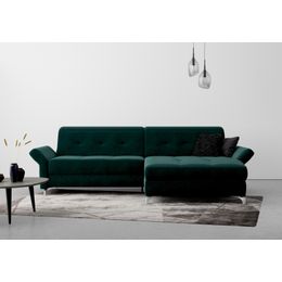 Ecksofa Home Affaire, B:284cm H:89cm T:179cm, gr&uuml;n, 100% Polyester, Wohnzimmer, Sofas, "Maredo L-Form", Federkern, wahlweise auch mit Kopfteil- und