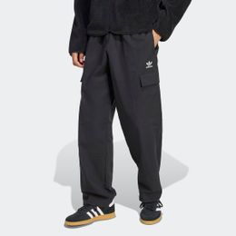 Herren Sporthose "TREFOIL ESSENTIALS WOVEN", schwarz-wei&szlig;, Gr. XL, adidas originals, Obermaterial: 100% Baumwolle, Hosen