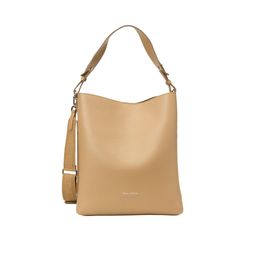 Marc O'Polo MARC O'POLO Damen Umh&auml;ngetasche "aus genarbtem Rindleder", beige, Leder, unifarben, Taschen