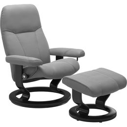 Relaxsessel stressless, B:72cm H:94cm T:70cm, grau, Leder BATICK: BATICK ist ein leicht korrigiertes, durchgef&auml;rbtes und genarbtes M&ouml;belleder, bei