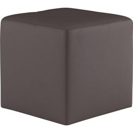 Hocker COTTA, B:40cm H:40cm T:40cm, grau, 64% POLYURETHAN (PU) / 25% POLYESTER (PES) / 11% BAUMWOLLE (CO), Wohnzimmer, Hocker, "Cuby", Sitzw&uuml;rfel,