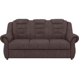 3-Sitzer Home Affaire, B:196cm H:102cm T:101cm, schwarz, 100% Polyester, Sofas, "Boston", Sofa mit hoher R&uuml;ckenlehne
