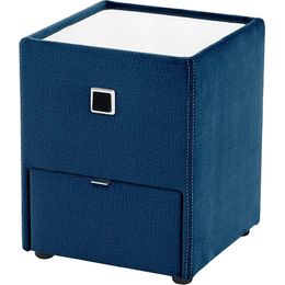 Jockenh&ouml;fer Nachtkonsole, B:42,5cm H:53cm T:45cm, blau, JOCKENH&Ouml;FER GRUPPE, Glas, Holzwerkstoff, Sideboards, "Lancy", mit LED-Beleuchtung