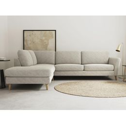 Ecksofa Home Affaire, B:278cm H:88cm T:202cm, grau, Webstoff (100% Polyester);Struktur fein (58% Polyester, 22% Polypropylen);Filzoptik (100%