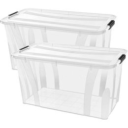 Siena Home Aufbewahrungsbox "Anzio", B/H/T: 38,5cm x 23cm x 51cm, transparent, K&uuml;che, Aufbewahrungsboxen, Kunststoff, 100% recyclebar