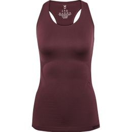 Hummel Damen Tanktop "HMLTIF SEAMLESS TOP", braun, Gr. S, Obermaterial: 92% Polyamid, 8% Elasthan, Tops