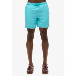 Superdry Herren Badeshorts "ESSENTIAL 17 SWIM SHORT", blau, Gr. S, bedruckt, Web, Polyester, Badehosen