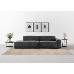 Big-Sofa Trendmanufaktur, B:277cm H:72cm T:107cm, grau, 88% Polyester, 12% Polyacrl, Sofas, "Braga, mit hochwertigem Kaltschaum, Megasofa, in Cord