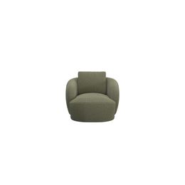 Sessel FLEXLUX, B:90cm H:85cm T:92cm, gr&uuml;n, 100% Polyester, Wohnzimmer, Sessel, "Torino, rund, drehbar, Einzelsofa, Polstersessel", Modernes,
