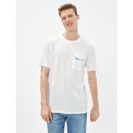 KOTON T-Shirt Herren Gr&ouml;&szlig;e S azur / wei&szlig;