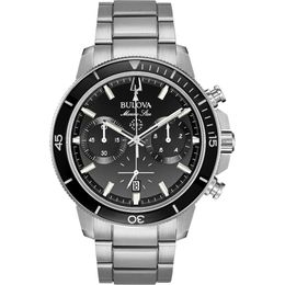 Bulova Analoguhr Herren Gr&ouml;&szlig;e One Size schwarz / silber