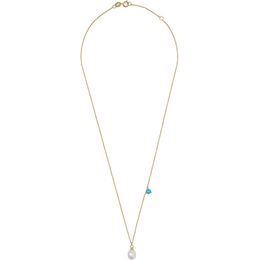 FAVS. FAVS Kette Damen Gr&ouml;&szlig;e One Size blau / gold / perlwei&szlig;