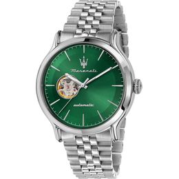Maserati Analog Watch male Green, Silver size One Size