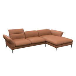 Ecksofa FLEXLUX, B:307cm H:88cm T:182cm, braun, Wohnzimmer, Sofas, "Salino, Funktionssofa mit Recamiere, Relaxsofa, Ecksofa", Sofa mit Arm- und