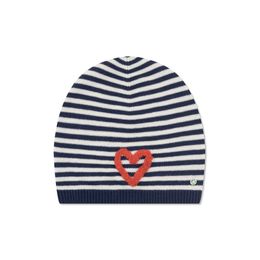 Codello M&uuml;tze Beanie mit Herz Stickerei Damen Gr&ouml;&szlig;e 55/60 blau