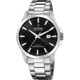 Festina Damen Quarzuhr "Swiss Made Collection", silber, Armbanduhren, Armbanduhr, Herrenuhr, Damenuhr, Swiss Made, Edelstahlband, Datum