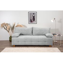 Schlafsofa Collection AB, B:196cm H:45cm T:96cm, grau, 100%Polyester, Jugendzimmer, Sofas, "Bella, B: 196 cm, Liegefl. 145x196 cm", mit Bettfunktion,