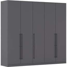 Kleiderschrank Rauch, B:226cm H:210cm T:54cm, grau, Holzwerkstoff, Kinderzimmer, Schr&auml;nke, "Dreht&uuml;renschrank Schrank Garderobe W&auml;scheschrank