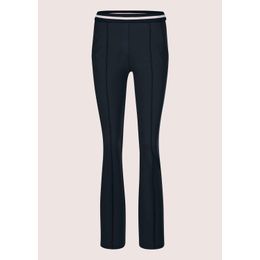 Madeleine Mode MADELEINE Damen Stoffhose "Bootcut-Hose Viskose Jersey-Hose mit Bootcut", blau, Gr. 36, Obermaterial: 68% Viskose CV. 27% Polyester PES. 5% Elasthan